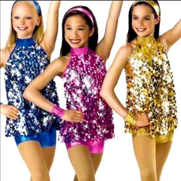 Weissman | Costumes | Weissman Blue Spangle Sequin Dance Costume Size ...